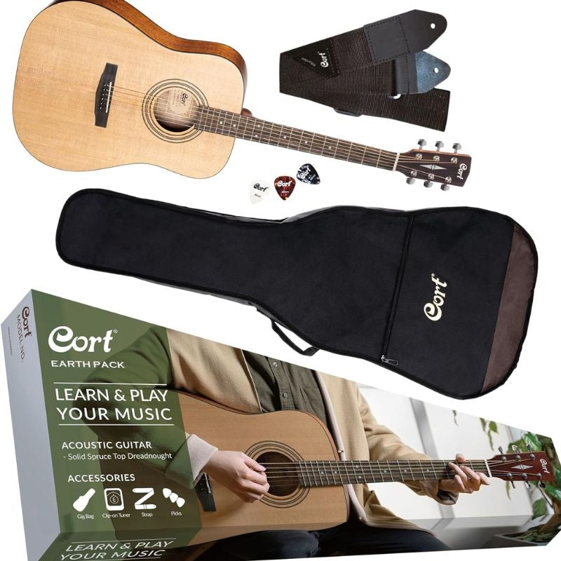 Cort Earth Pack Acoustic Guitar Bundle — MusicStox